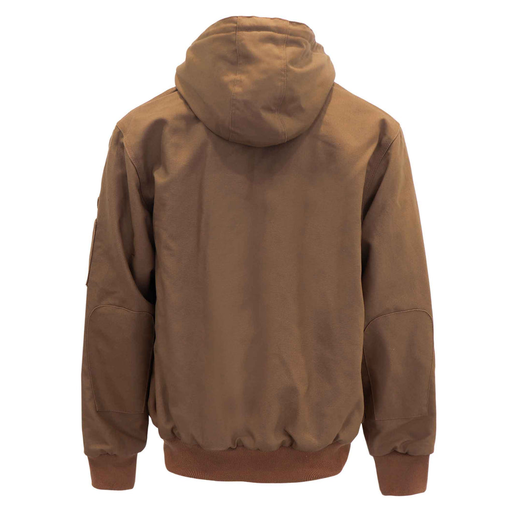 BOCOMAL flame resistant Brown Quilted Insulated Jacket FR Duck Hoodied ...