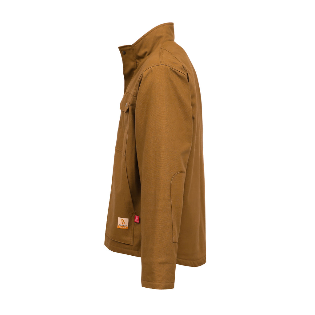 BOCOMAL flame resistant Brown Quilted Insulated Jacket FR Duck Hoodied ...