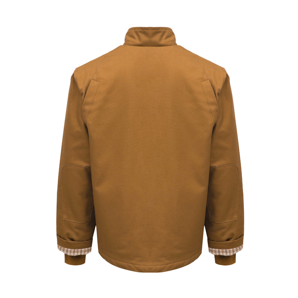 BOCOMAL flame resistant Brown Quilted Insulated Jacket FR Duck Hoodied ...